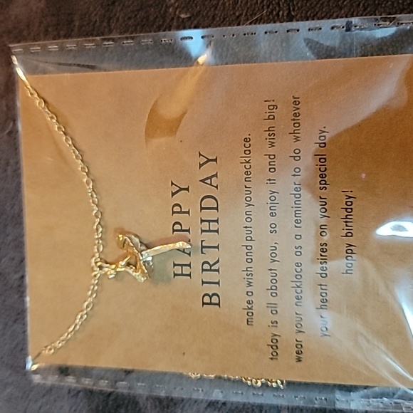 Jewelry | Happy Birthday Gold Necklace | Poshmark